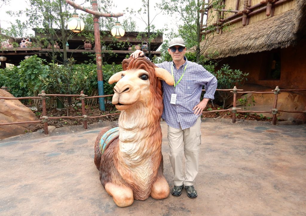 Chuck Jonkey with Adventure Isle Llama